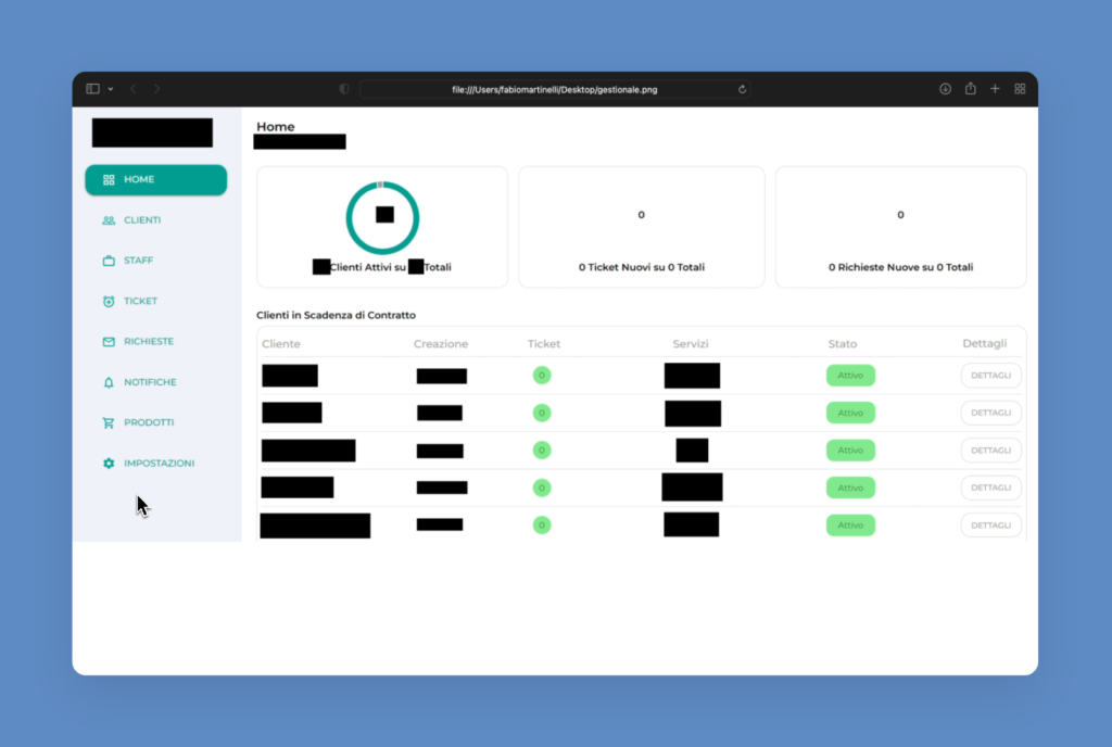 Progetto Gestionale Custom Marketing - Stepcode